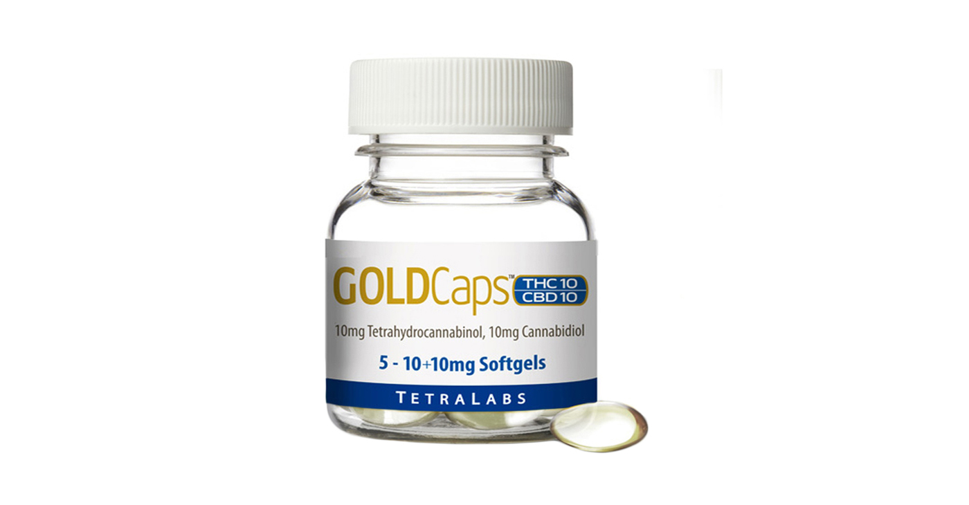 GoldCaps™ THC+CBD 1:1 Oral Softgel Capsules